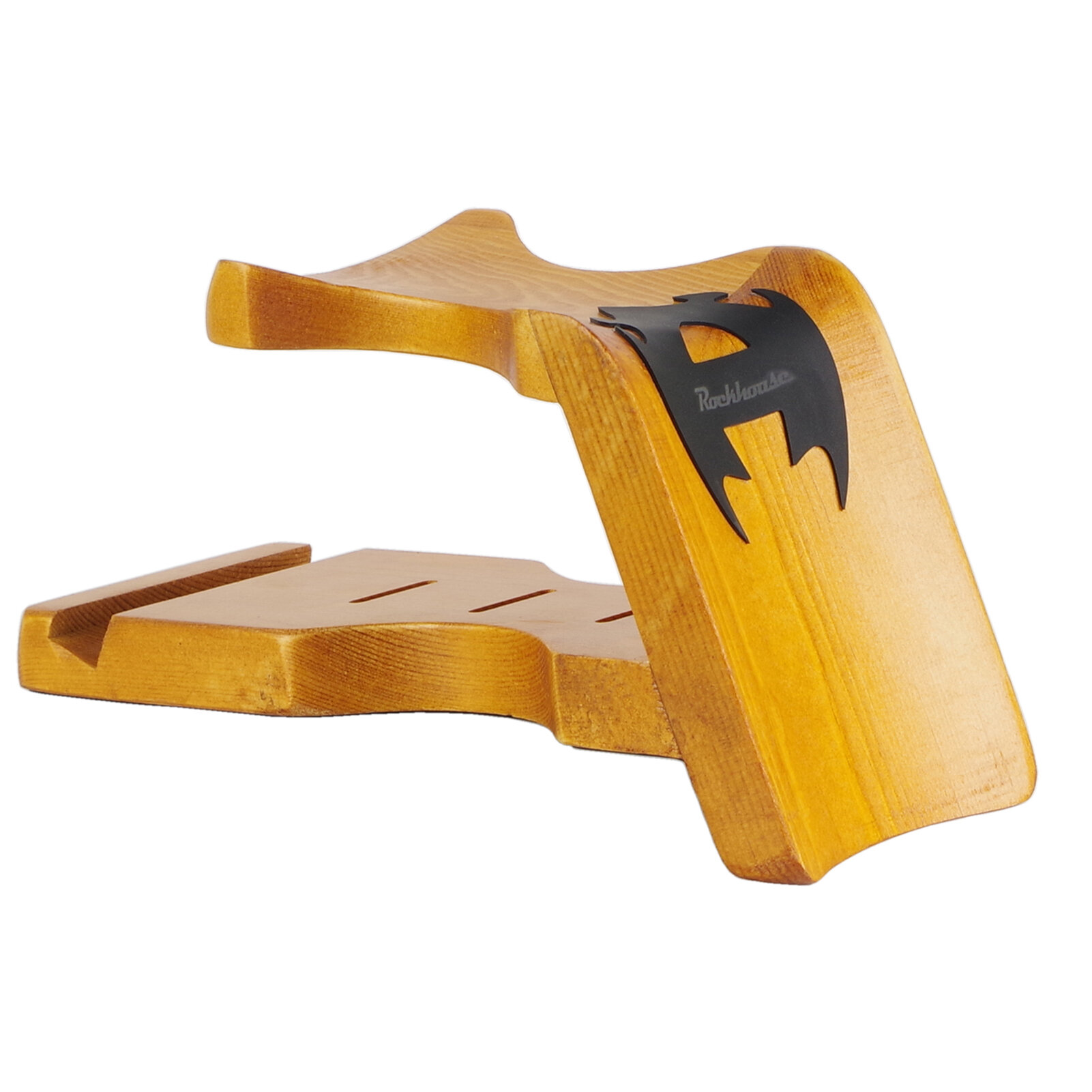 Подставка для грифа гитары 4 в 1, подставка для струнных инструментов, подставка-подушка для акустической, электрогитары и баса, материал дерево, цвет коричневый, размер 19.5*9.5*7 см, 1 штука