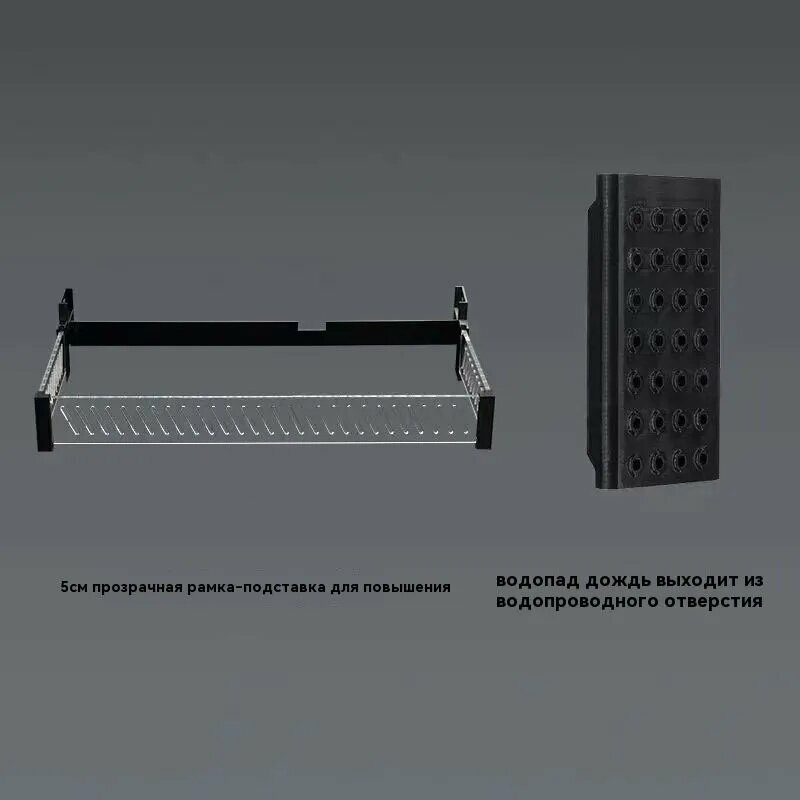 Набор для увеличения высоты аквариума Xiaomi Aquarium + дождевик-водопад, 5 см. Вентиляция, демонстрация
