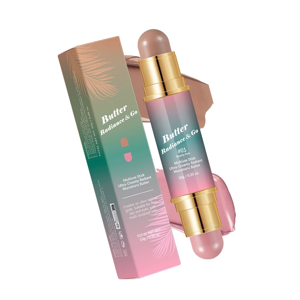 Многофункциональный стик для сияющего финиша с двойным оттенком щек, глаз и губ для женщин