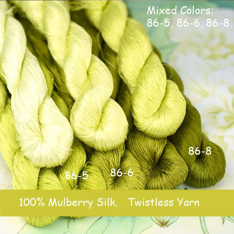 Шелковая нить Ronghua для рукоделия 800 meters, 86 mixed colors