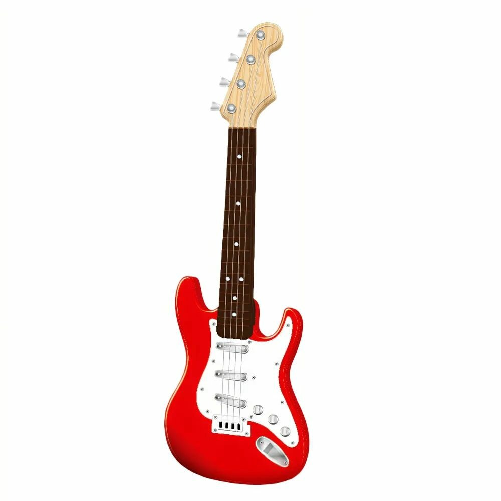 BESTSKY Детская гитара для малышей 2-4 года, электрическая музыкальная игрушка, красная