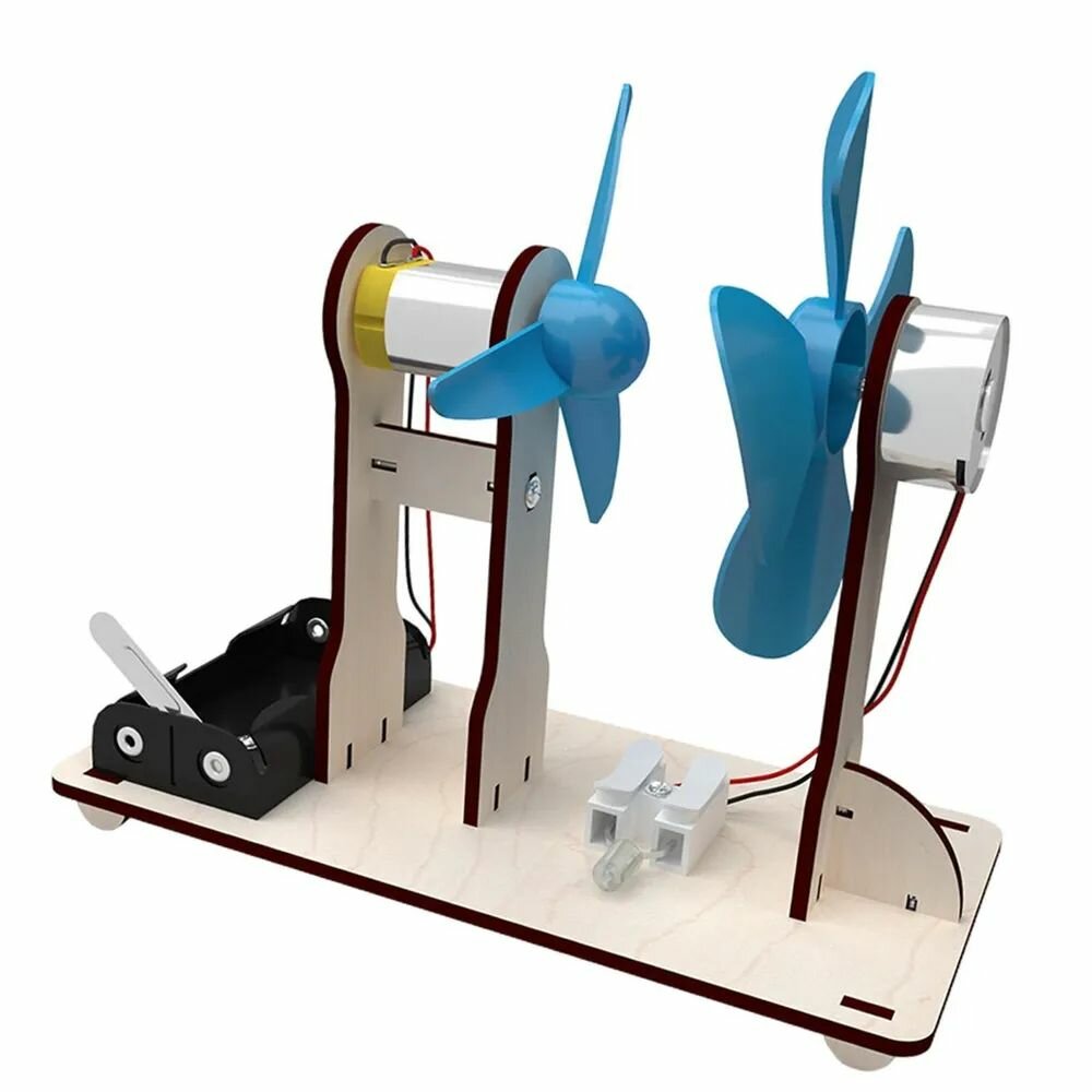 Научный набор для детских экспериментов: модель ветрогенератора для сборки, развивающая игрушка