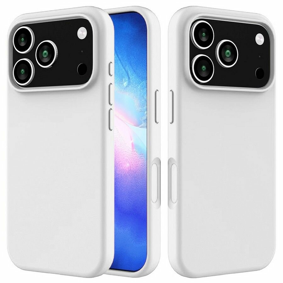 Силиконовая накладка без логотипа (Silicone Case) для Apple iPhone 17 pro белый