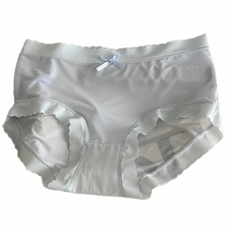 Трусы женские из мягкого шелка, Синий - XL