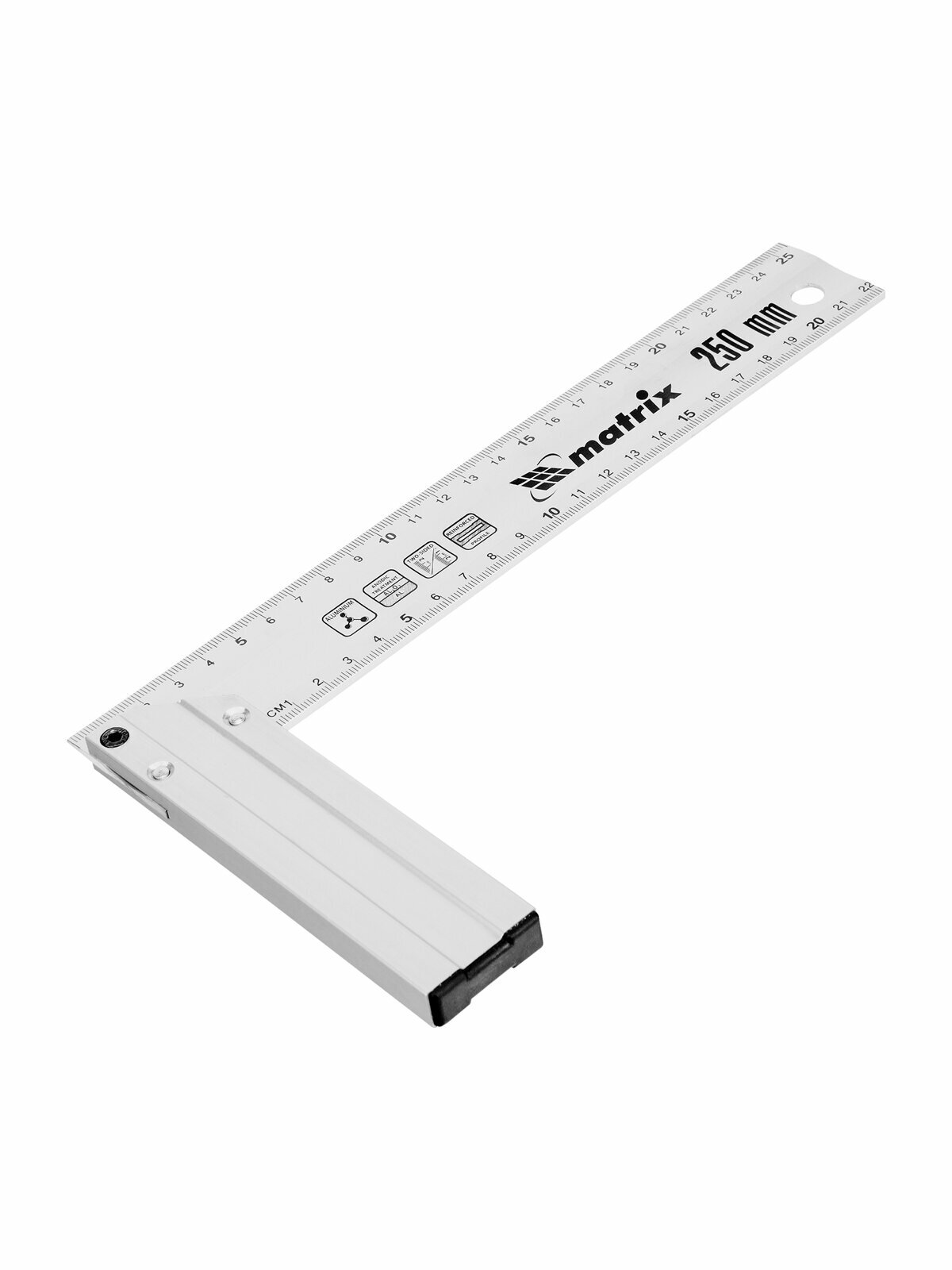 Угольник строительный Matrix 250 мм, алюминиевый, литой 32471