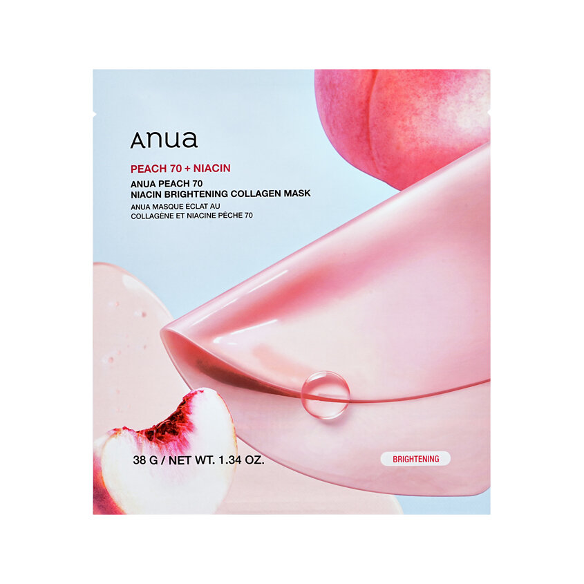 Маска для лица ANUA гидрогелевая с ниацинамидом и коллагеном для выравнивания тона кожи 38 г