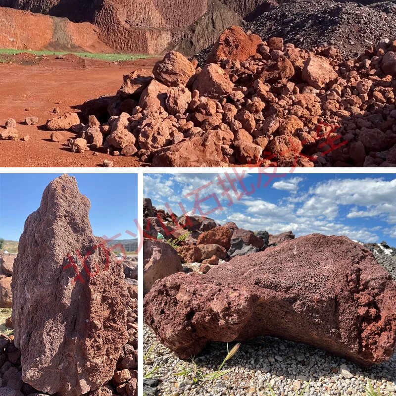 Натуральный красный вулканический камень для аквариумного фильтра, декор для аквариума, отборные крупные вулканические