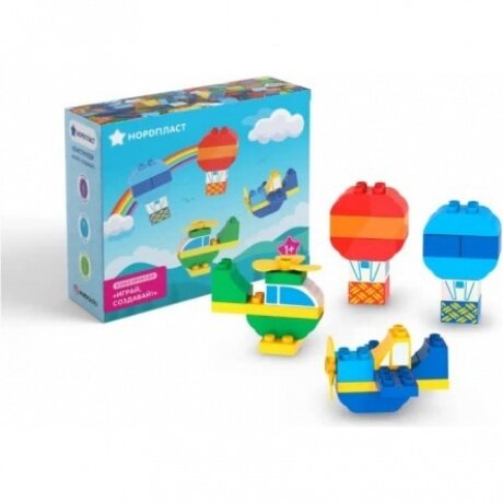 Конструктор "Воздушные суда" 26 деталей "Играй, создавай" Нордпласт 480616