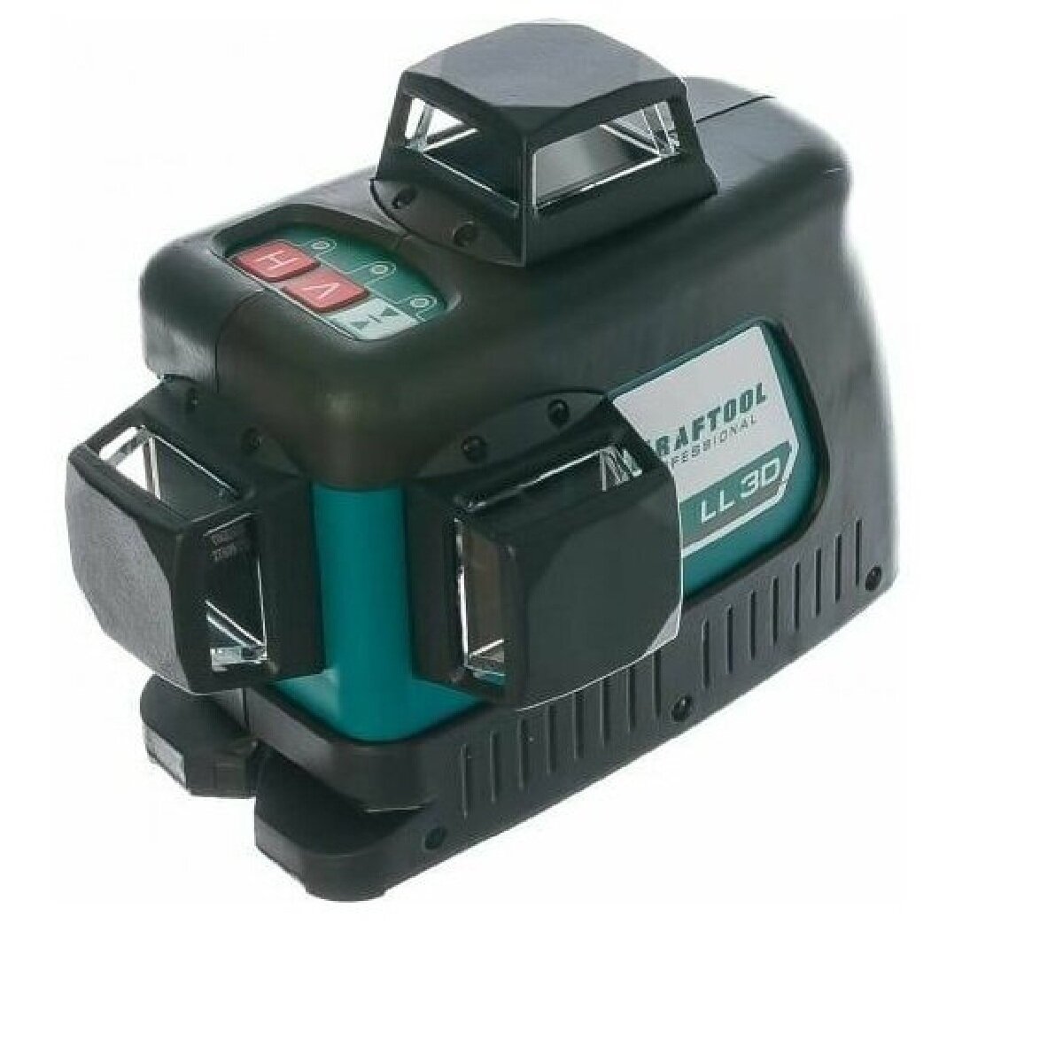 Лазерный нивелир Kraftool 34640-4, 3 луча, дальность 20 м/ с приемником 70м, черный/зеленый