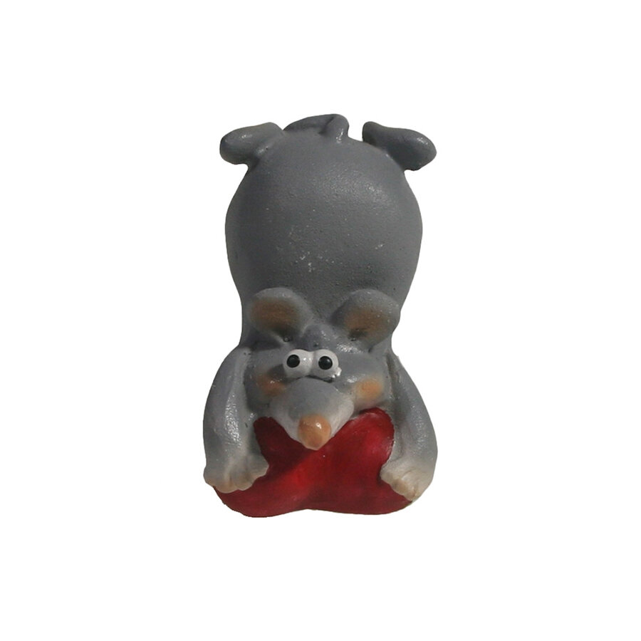 Фигура декоративная Влюбленная крыса, 3,5*3*3,5 см KSMR-715072/SGM030