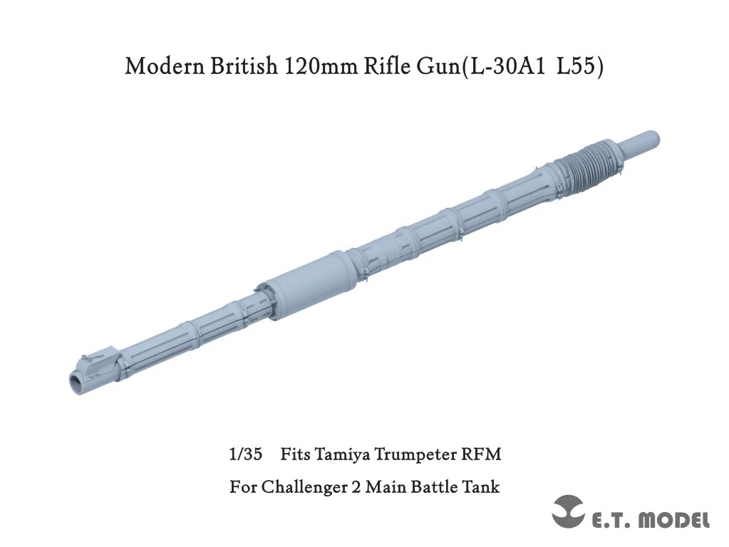 ETmodel 1/35 Современная британская винтовка 120 мм (L-30A1 L55) Детали из смолы с 3D-печатью для комплекта TAMIYA, аксессуары для модели P35-346