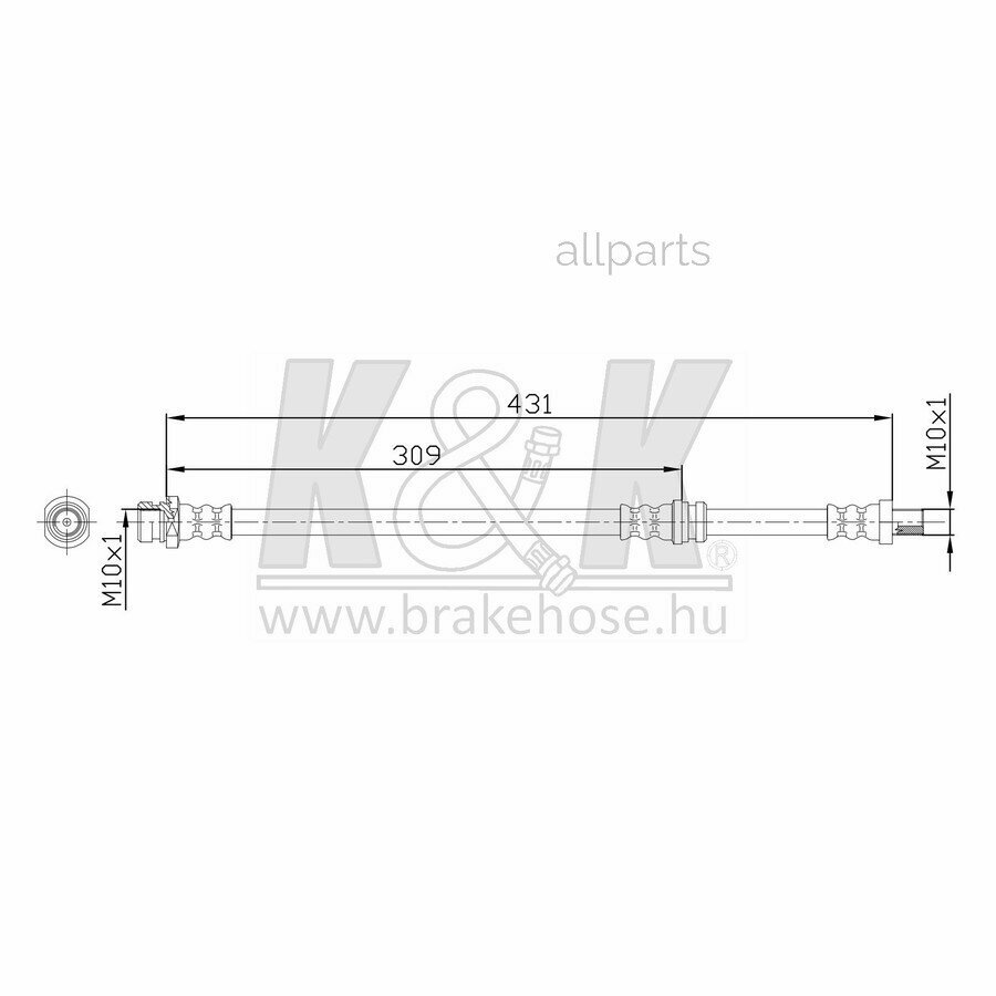 K&K FT1444 Шланг тормозной FT1444