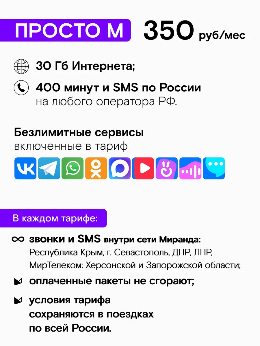 Сим карта миранда крым — фото 1