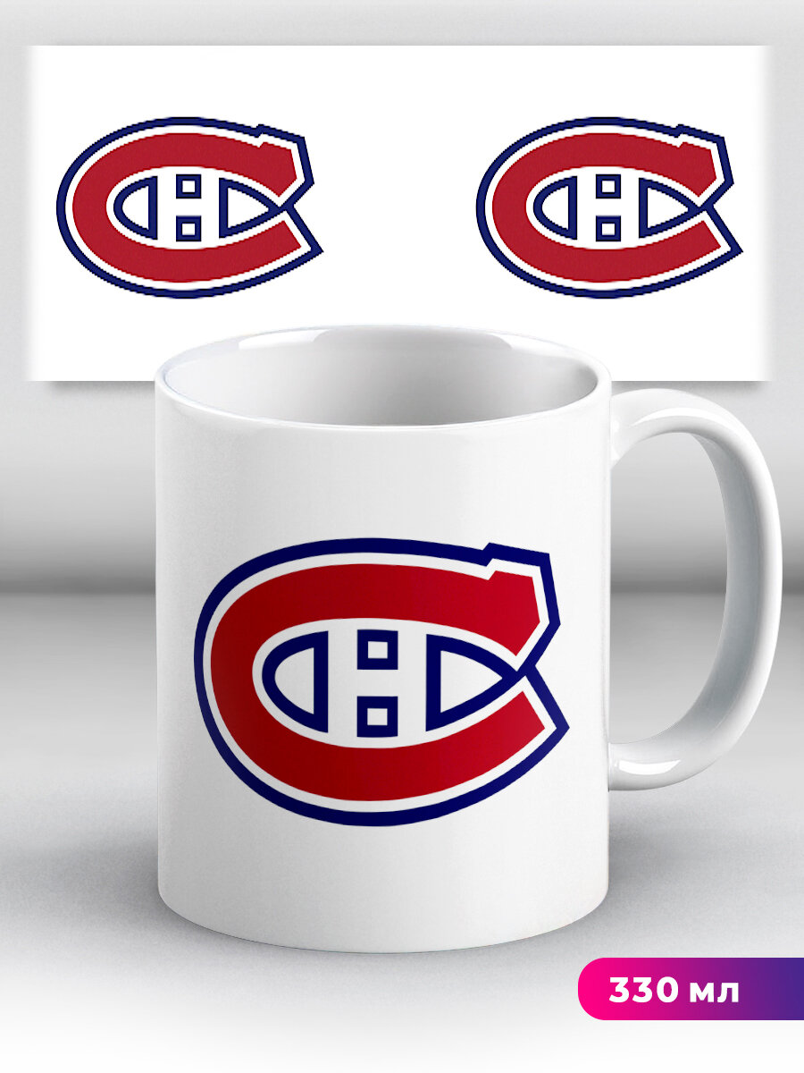 Кружка Montreal Canadiens Монреаль Канадиенс Хоккей 330 мл, керамическая с ярким принтом, подходит для СВЧ