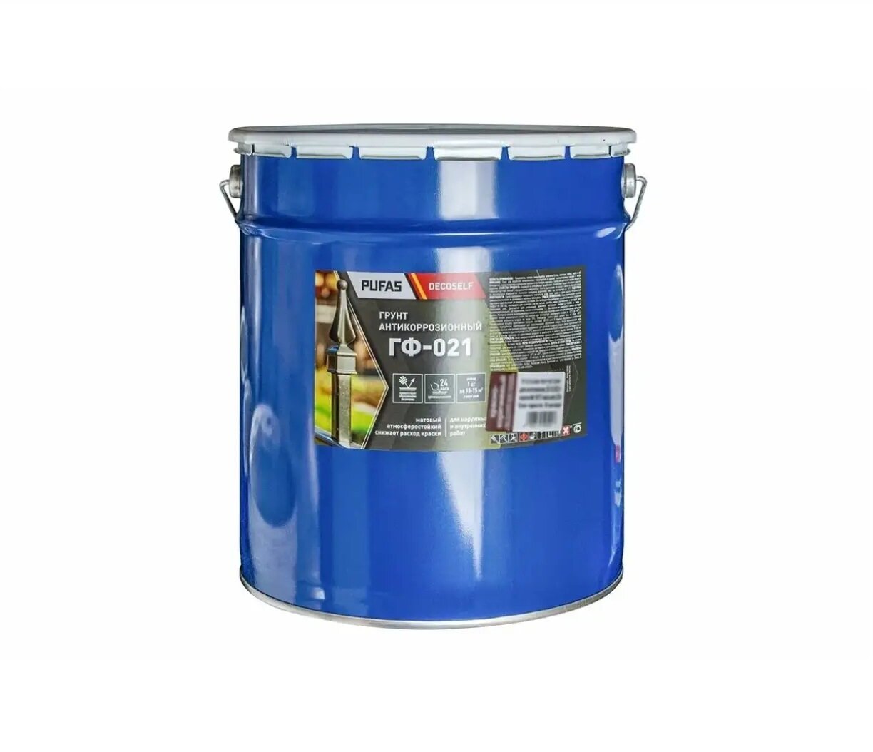 Декоселф грунтовка ГФ-021 красно-коричневая, для металла, дерева, штукатурки (25кг)