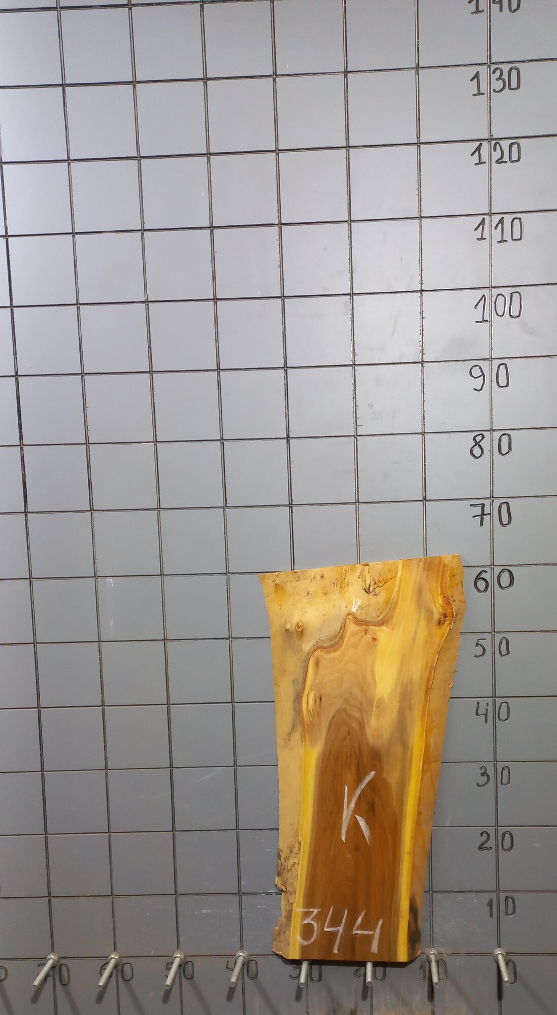 Слэб "Доклес" № 344, карагач, антисептический, необрезная, 2.5х17х55см
