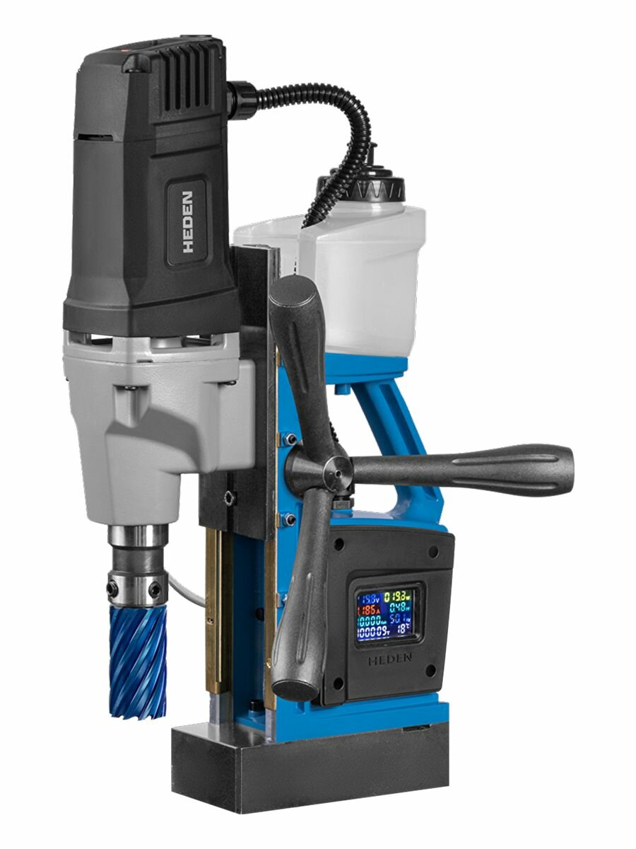 Бесщеточный магнитный сверлильный станок Heden DM-50X, 1750 Вт, 530 об/мин, диаметр корончатых сверл до 50 мм, спиральных до 10 мм