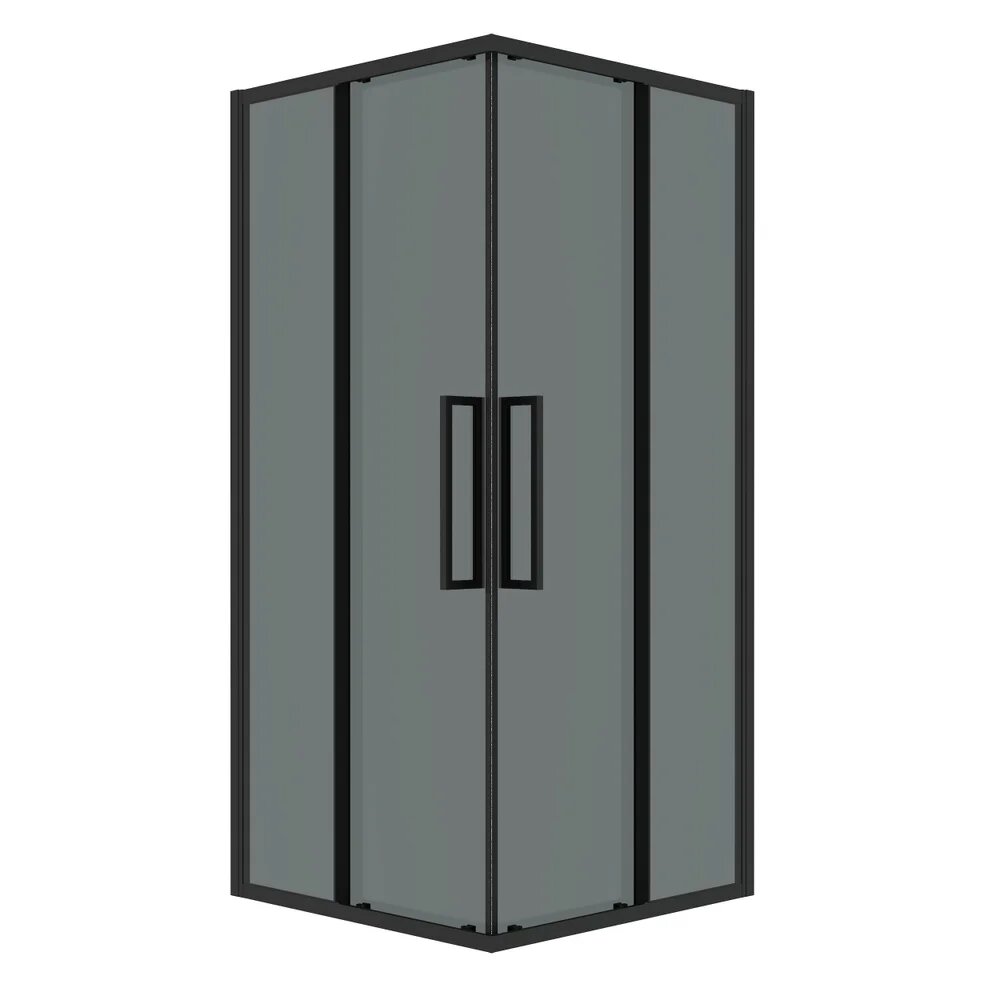 Душевой уголок Grossman Cosmo 300. K33.02.9090.21.10 90х90 см, профиль матовыйчерный, стекло тонированное
