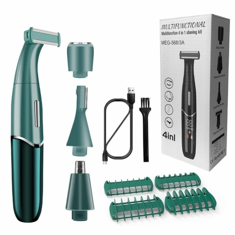 Электроэпилятор 4 в 1 для женщин, Зеленый