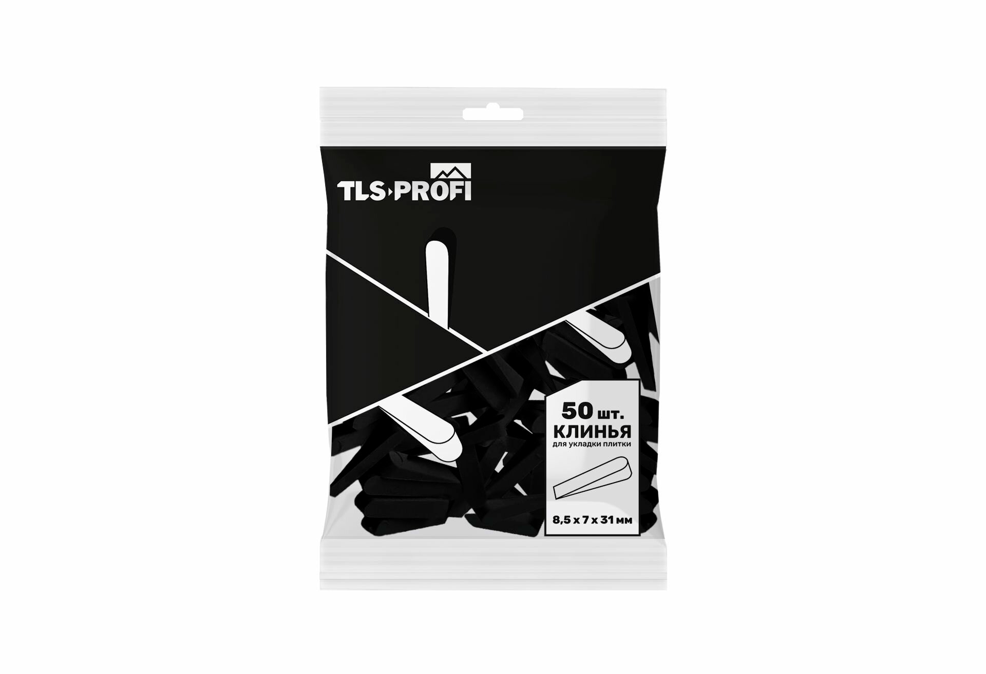 Клинья для плитки 8,5x7x31 мм. 50 шт.