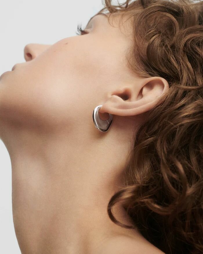 Серьги, серебро, 925 проба, родирование