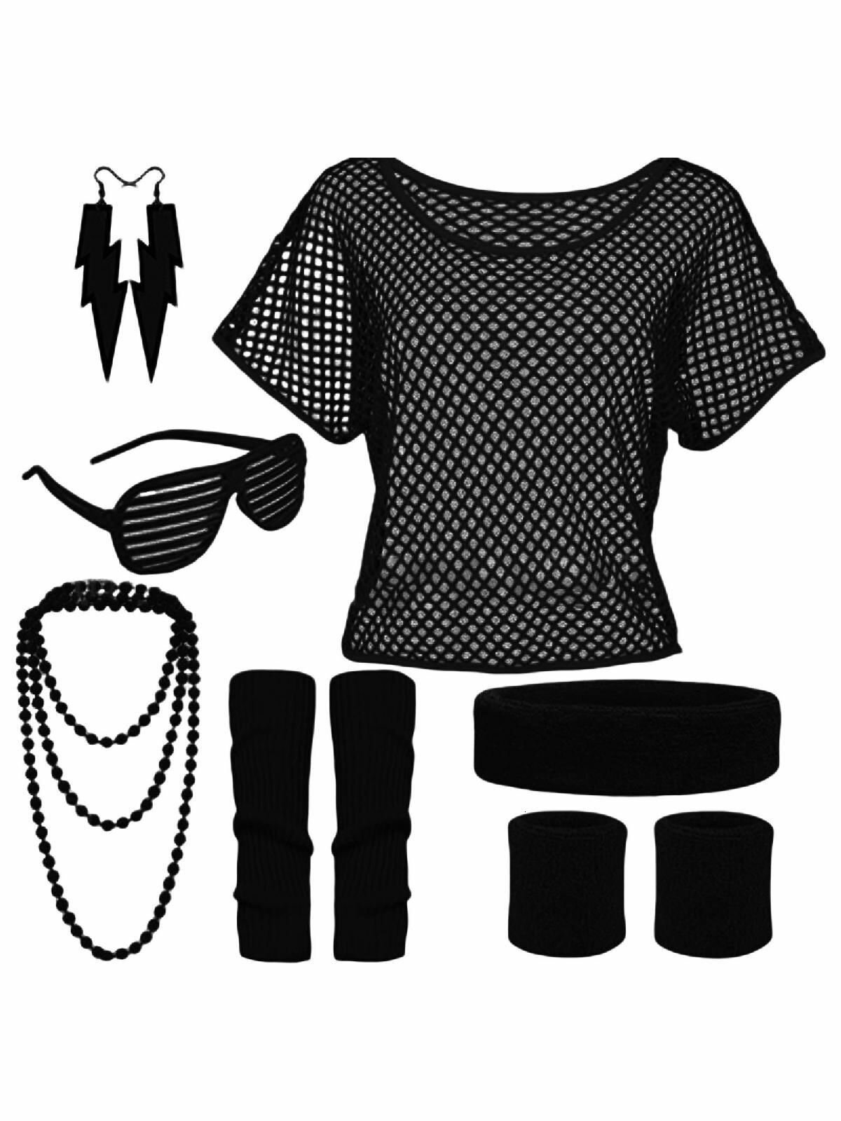 Аксессуары для костюма в стиле 80-х, Черный