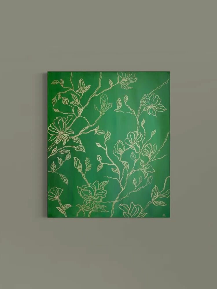 Интерьерная картина акрилом, "Золотые магнолии", 60x50 см