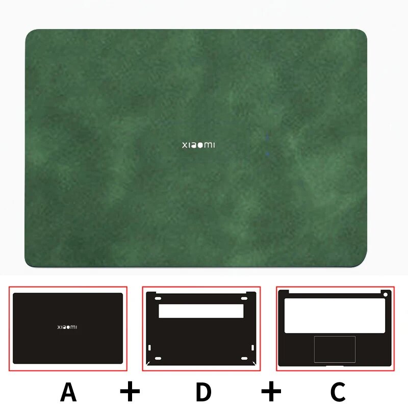 Кожаный чехол для ноутбука rengz Xiaomi Book 2024 15 Pro Xiaomi Pro 14 2021, Dark green ACD
