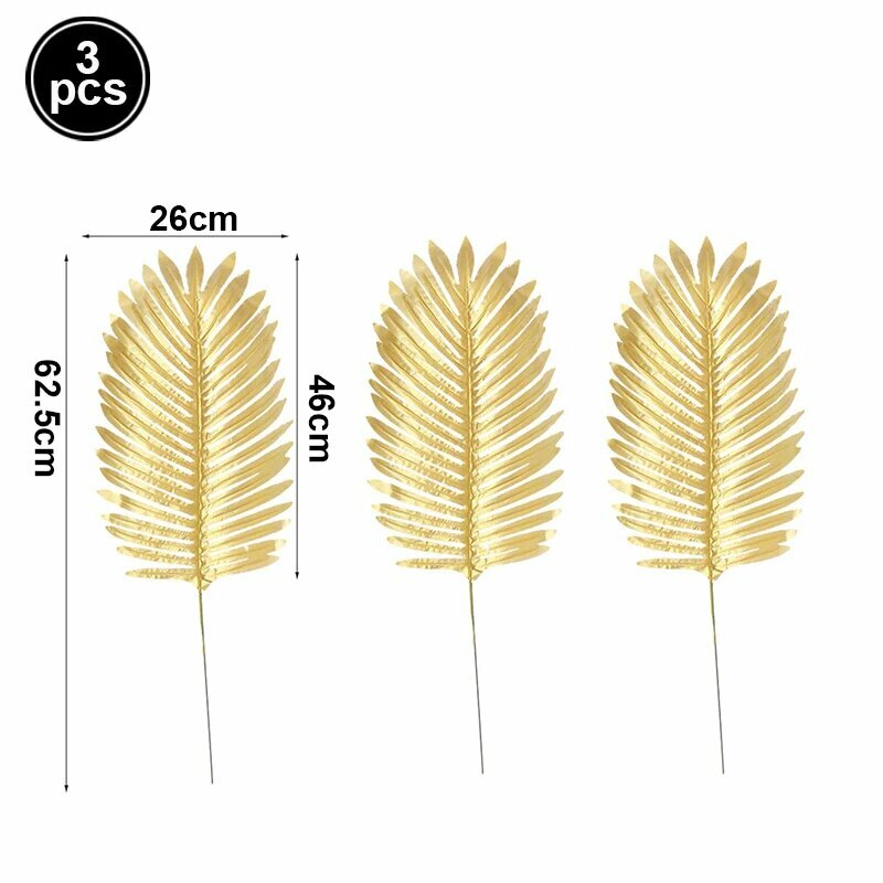 Искусственные золотые пальмовые листья EsenTroye 3pcs