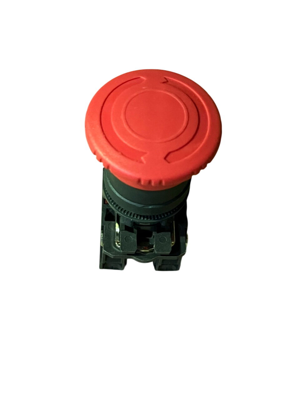 Кнопка "Грибок" LA158-AS545 с фиксацией без подсветки красная 1НО+1НЗ