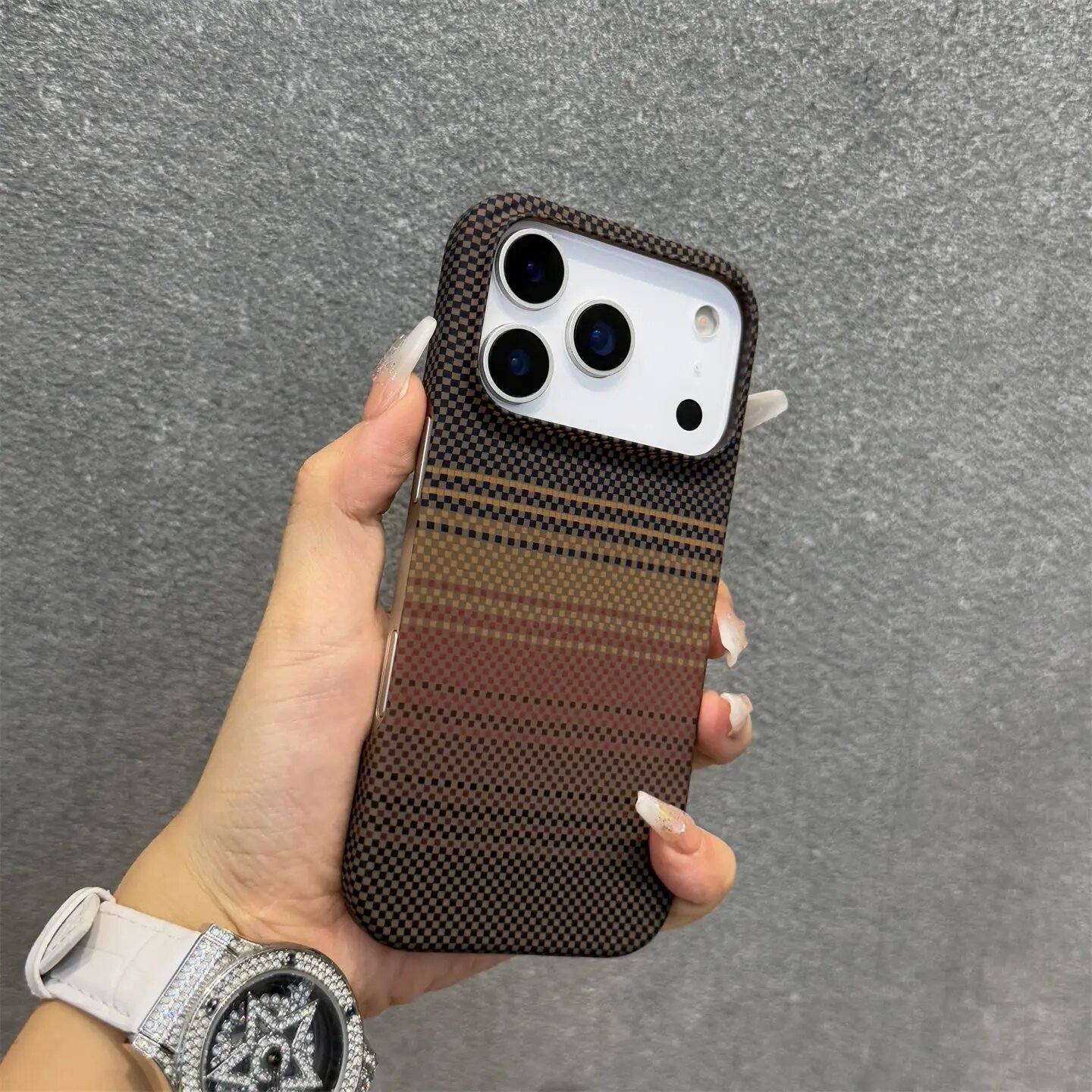 Коричневый чехол для iPhone 13 Pro Max, F8, MagSafe