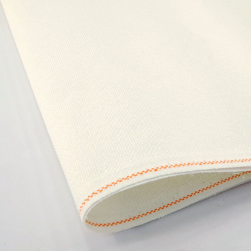 Канва Zweigart Aida 16 ct. (35x25 см, цвет-11 белый с перламутровым люрексом), 100% хлопок