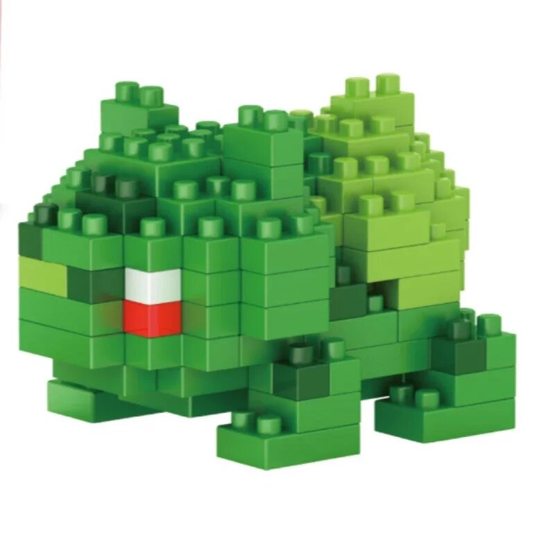 Bandai Pokemon Мини-конструктор Пикачу Зеленый, With BOX, B-085-Bulbasaur