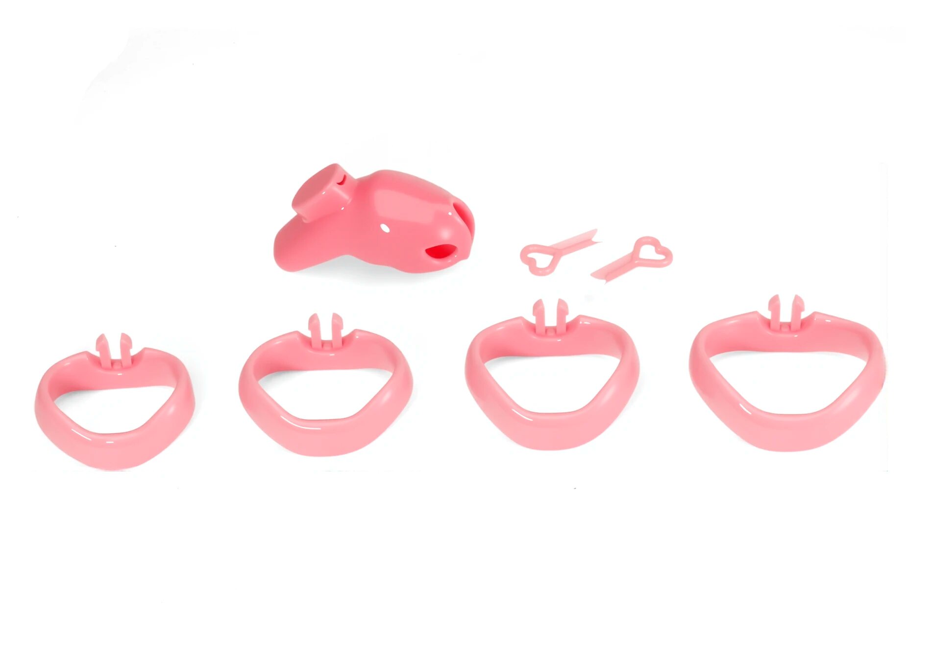 Новый пояс верности HT V6 с замком для пениса, 4-кольцевой фиксатор для сисси, Pink-Nano-4 Ring