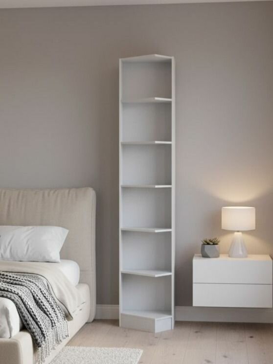 ARNIKA Стеллаж, угловое завершение Мадрид 25см белый