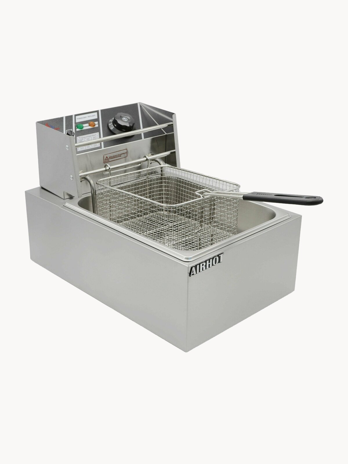 Фритюрница электрическая AIRHOT EEF-6; 2,3 кВт, корпус и ванна из нержав. стали, размер ванны: GN 1/2 глубиной 150 мм