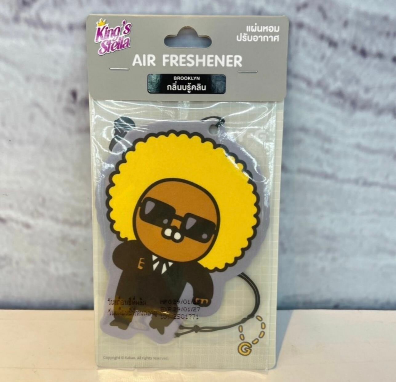 Ароматизатор воздуха King's Stella x Kakao Friends Air Freshener с ароматом Brooklyn для автомобиля 1 шт Тайланд