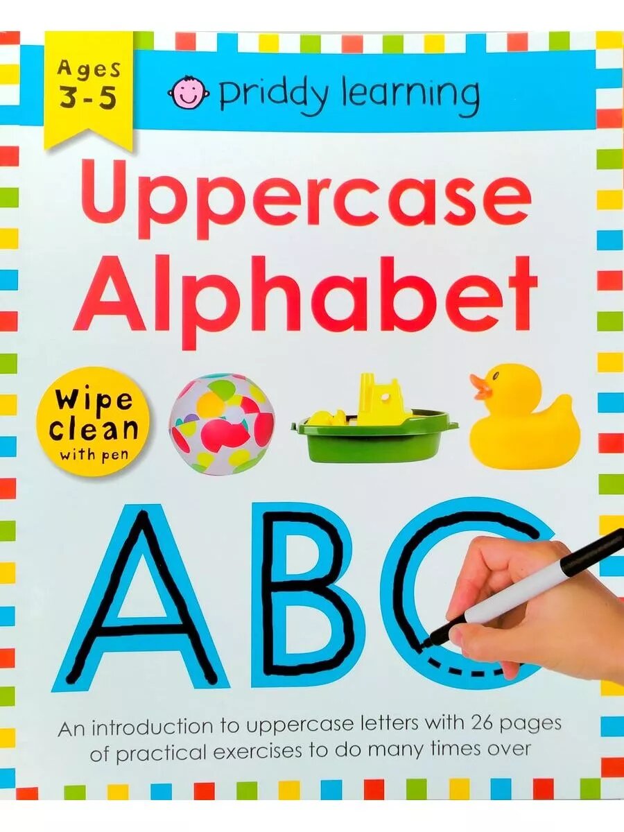 Uppercase Alphabet Wipe-Clean Workbook пропись английский | Macmillan