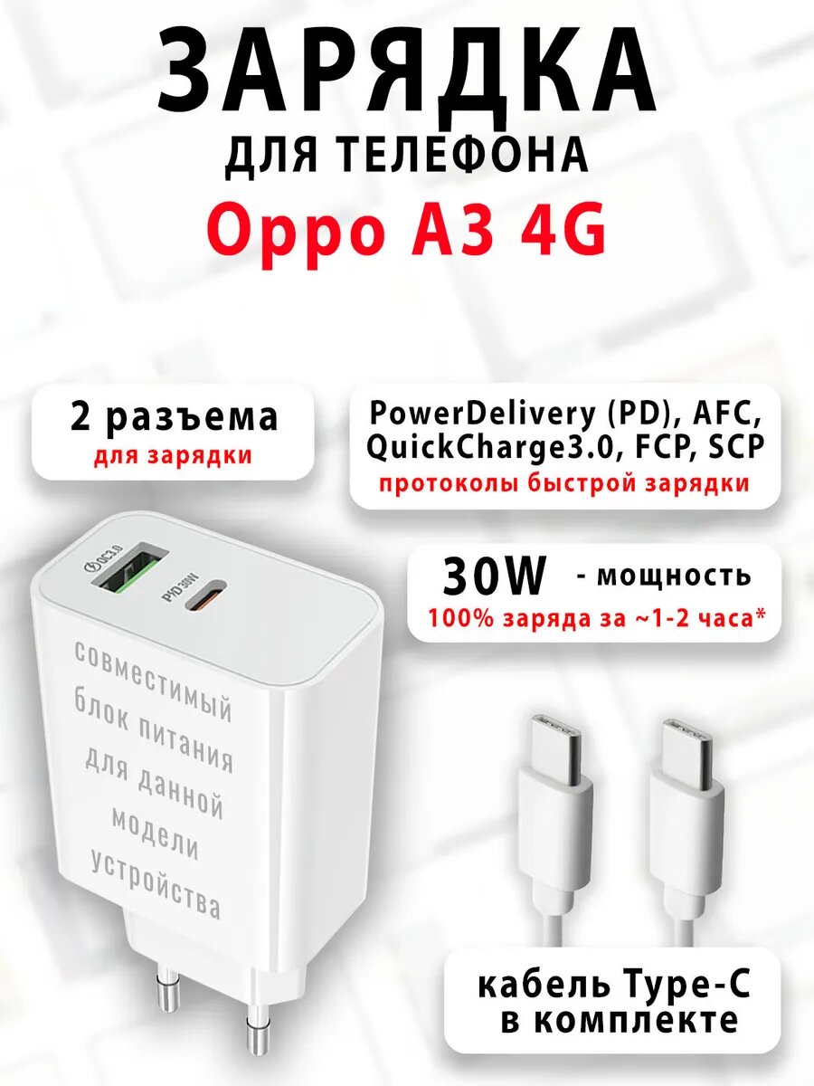 Зарядное устройство для телефона Oppo A3 4G