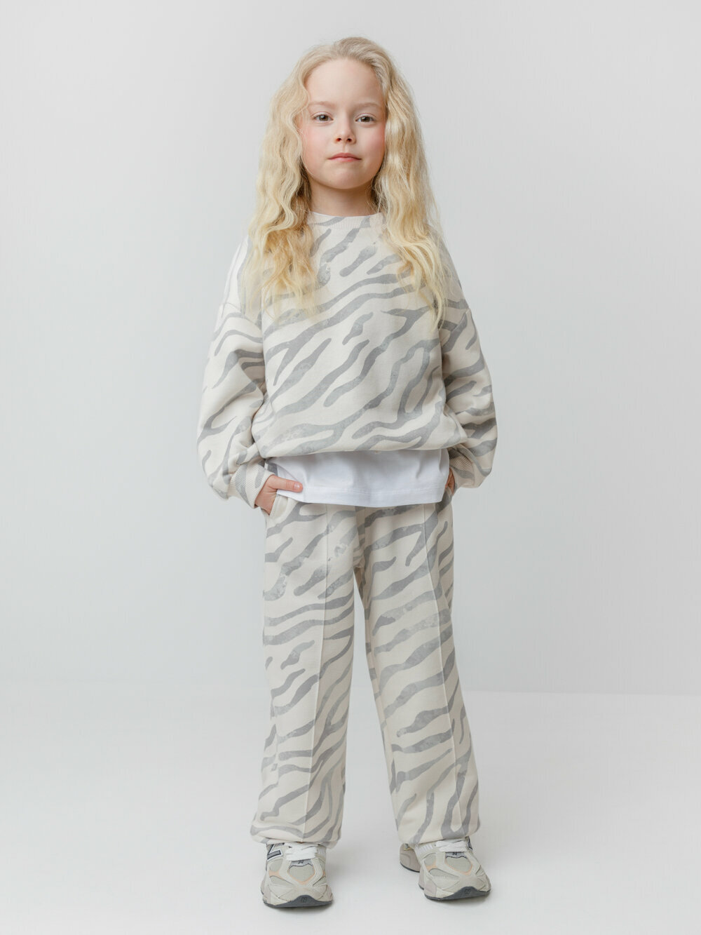 Комплект одежды повседневный костюм для девочки, брюки и свитшот