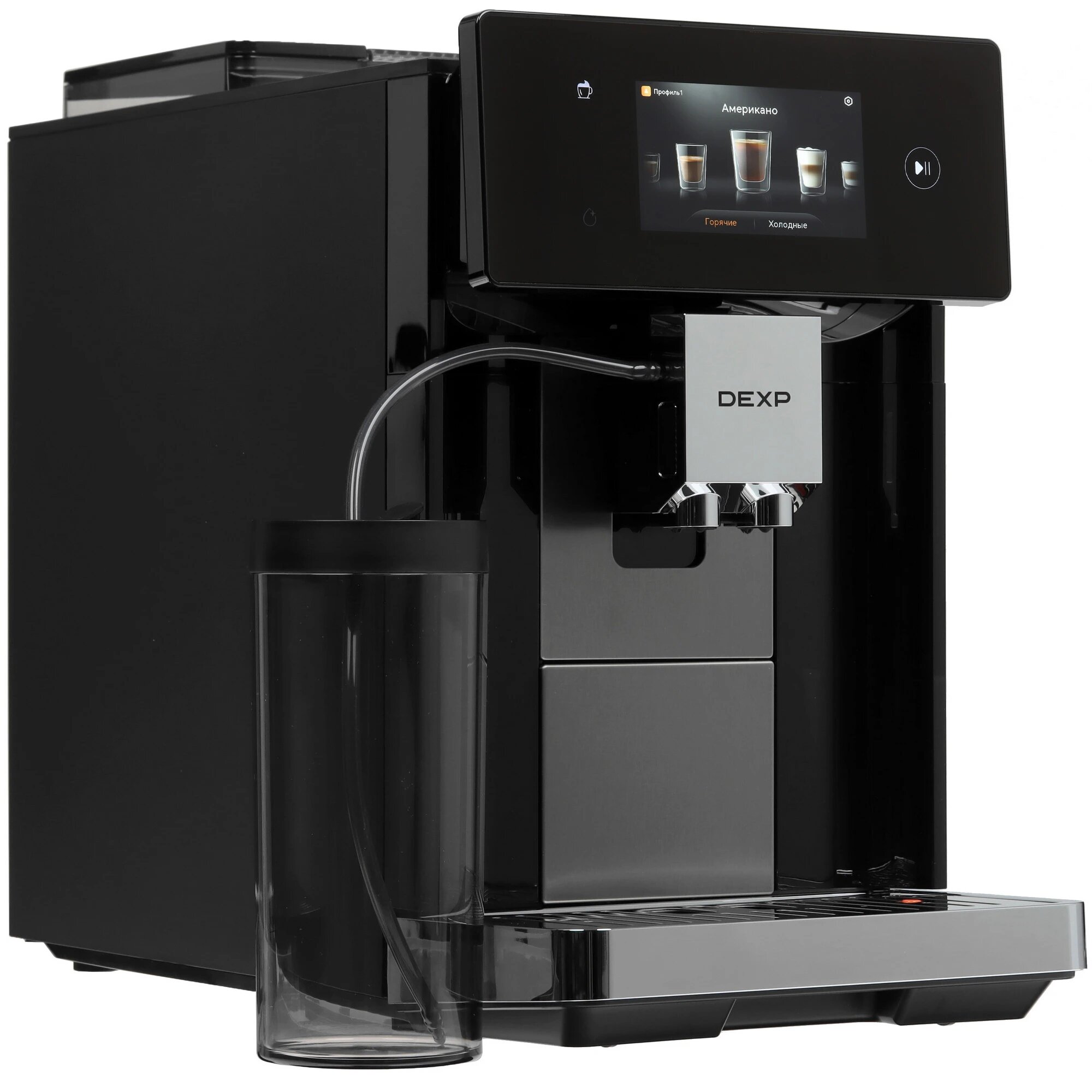 Кофемашина DEXP DAM-159AGC, автоматическая, регулировка крепости, черный