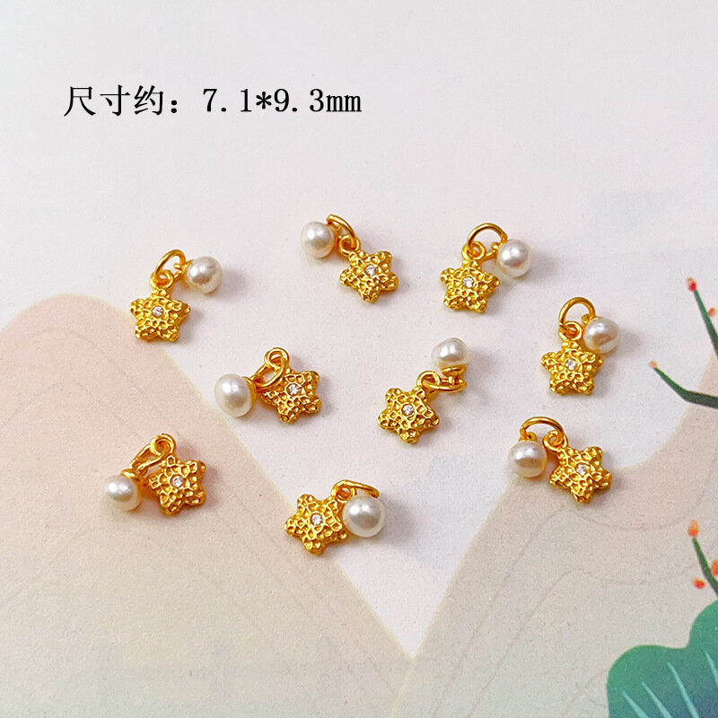 Подвеска в виде цветка-пятиконечной звезды из натуральной жемчужно-белой раковины, подвеска-бабочка в виде колоска, бусина-цилиндр, обернутая бусина, новые аксессуары для браслетов своими руками.