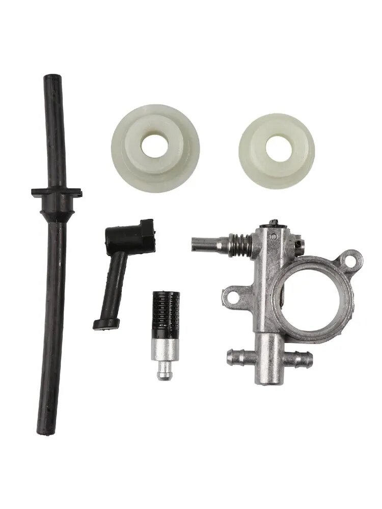 Масляный насос (маслонасос), шланги, фильтр, червячный комплект для китайской бензопилы мощностью 25CC 2500