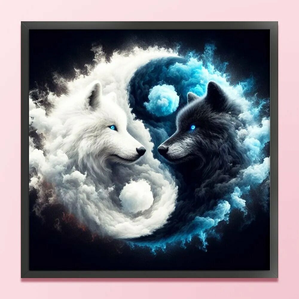 Вышитый крестиком набор Tai Chi Wolf 40x40 см, хлопок 11CT, с инструкцией