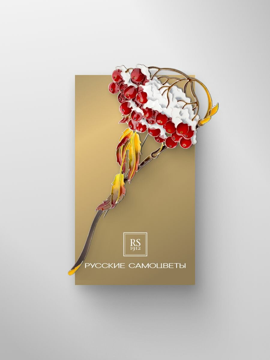 Брошь, серебро, 925 проба, эмаль