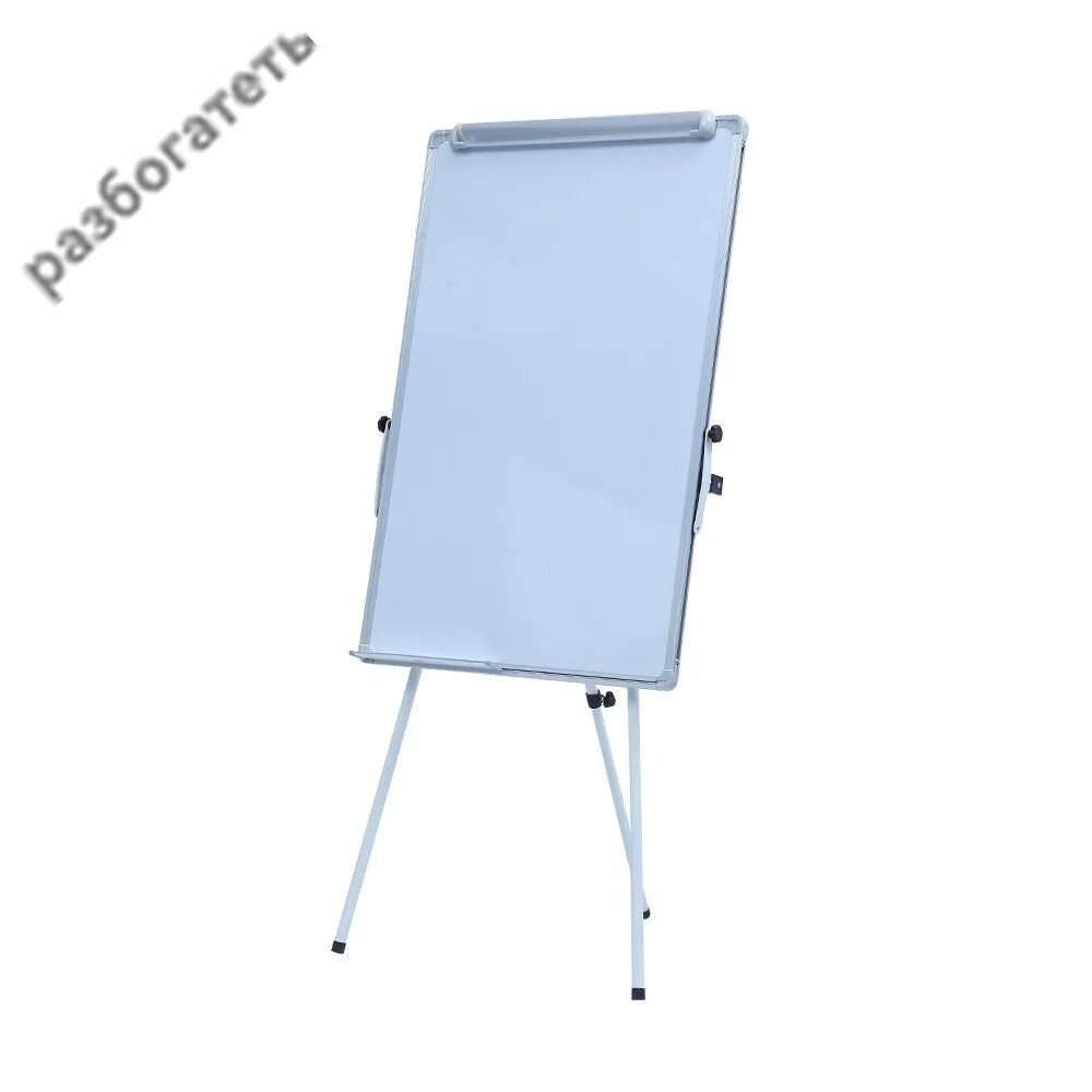 Флипчарт 45x60 см, на треноге, для офиса, маркерная поверхность, белый, с держателем для бумаги — фото 1