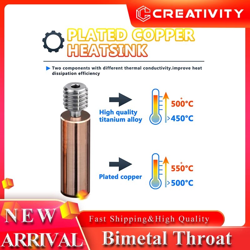 Биметаллическое горло для 3D-принтера Creativity CR10, 1PC