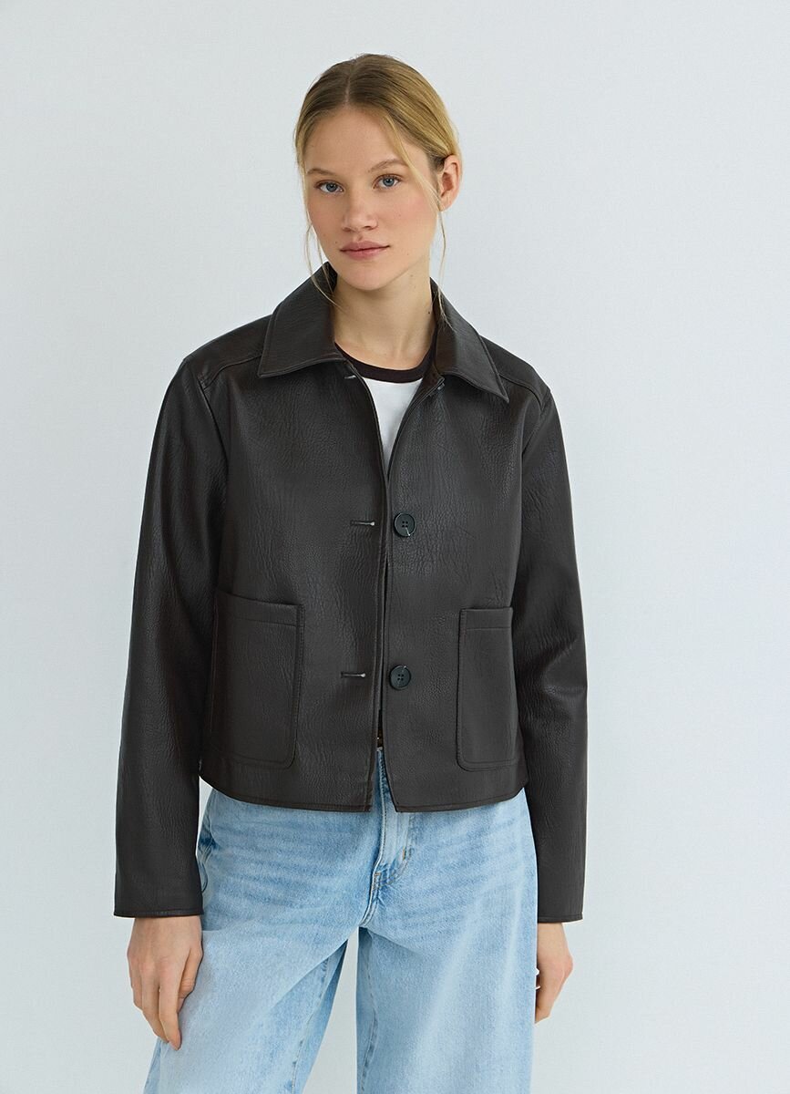 Куртка кожаная Весна-лето 2026