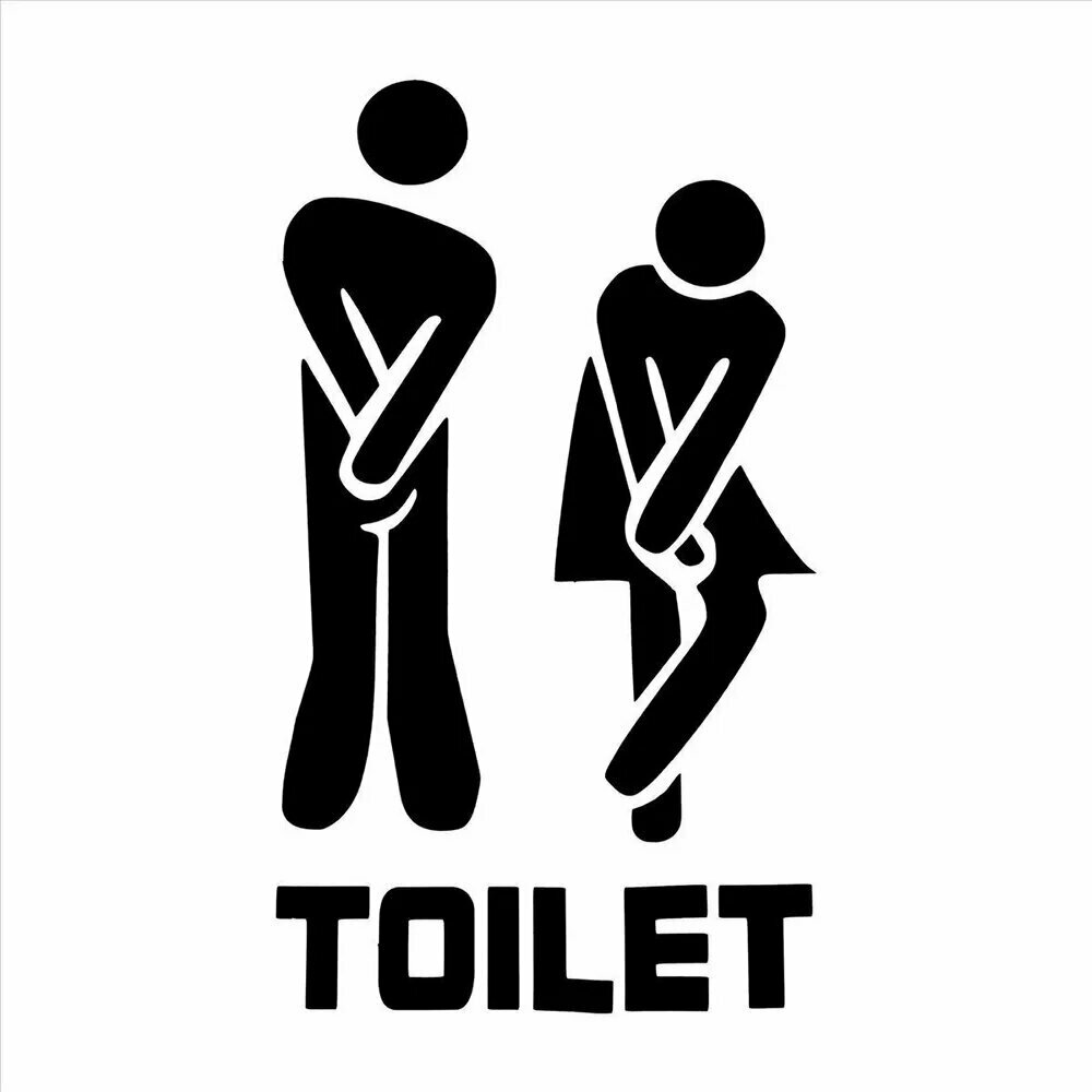 Забавные картинки, туалетная дверь, настенное украшение для дома, съемное искусство своими руками