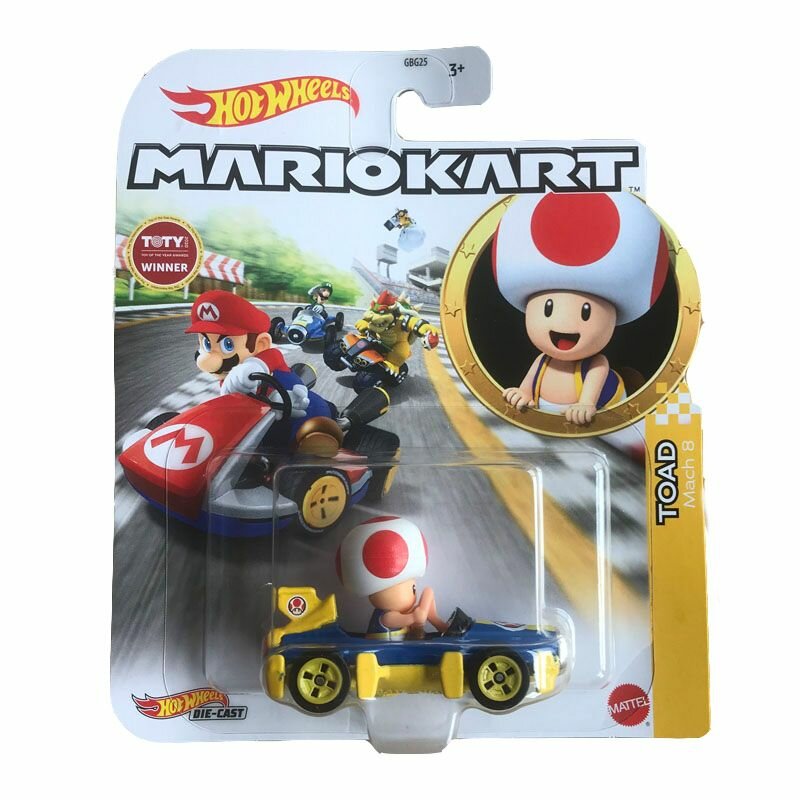 Mattel The Super Mario Mariokart / Детский Коллекционный Набор Игрушечных Машинок Марио, Подходящий Для Подарков На День Рождения Детям От 3 Лет И Старше